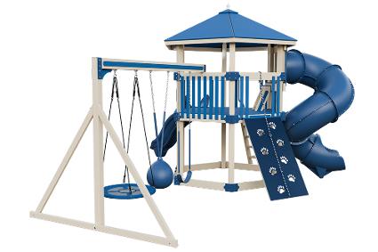 Swing Kingdom Vinyl Swing Sets Outdoor Playsets At Best Vinyl Swing