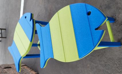Finch Stock Fish Side Table RoyalBlue-Lime Sale $269.00 - Rick's Sheds